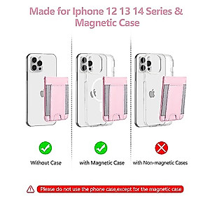 2-in-1 Magnetic Wallet, Up-grade with iPhone Wallet and Adjustable Stand, Open ID Window, Magnetic Wallet for iPhone 14 Pro Max/14 Pro/14/14 Plus/13/12 Series, 9 Cards Holder, Vegan Leather, Pink