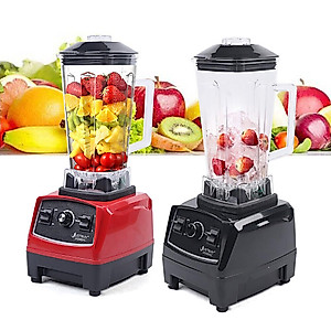 Xuthusman 3HP 2 Liter Blender Professional Milkshake Fresh Juice Blender Heavy Duty Commercial Power Blender Smoothie Mixer 2200W Kitchen Juicer (Red)