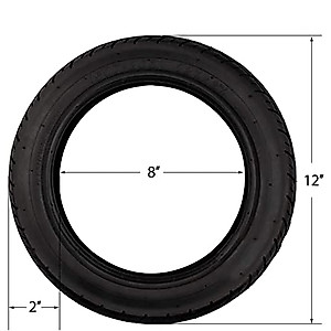 Heavy Duty 12.5x2.25 (12-1/2 x2-1/4) Tire & Inner Tube Set with Angled Valve Stem for Electric Scooters Razor Pocket Mod, Currie, Schwinn, GT, IZIP, eZip 2 Sets