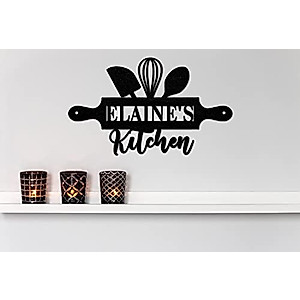 Pandy's Toy Box, Personalized Kitchen Wood Sign Moms Name Wall Art