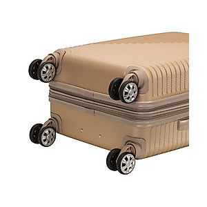 Rockland Star Trail Hardside Spinner Wheel Luggage, Champagne, 2-Piece Set (20/28)