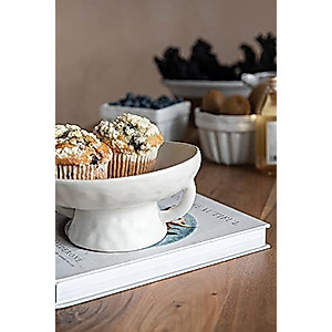 Creative Co-Op Stoneware Bowl w Reactive Glaze, Décor, Matte White,12 ounces