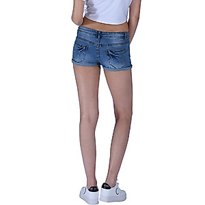 PHOENISING Women's Sexy Ripped Hole Hot Pants Girl Attractive Denim Shorts, Size 2-16