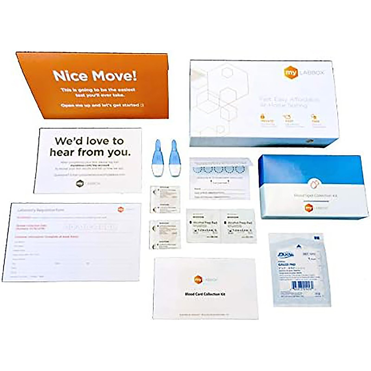 myLAB Box Food Sensitivity Test Kit for Adults - Measures IgG Antibodies for 96 Foods - CLIA Certified Labs - Food Intolerance Blood Collection Health Test Kit for Women & Men