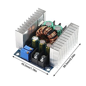 XIITIA 4pcs 20A 300W CC CV Step Down Module Adjustable DC 6-40V to 1.2-36V Voltage Regulator Buck Converter Constant Current Power Module Charging LED Drive with Short Circuit Protection
