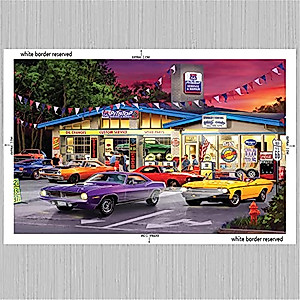 Route 66 Decor - Mother Road Vintage Car Posters Picture Canvas Printing Wall Art Home Bedroom Living Room Office Wall Decor Gifts for Men (route 66 poster,12x18inch-unframed)