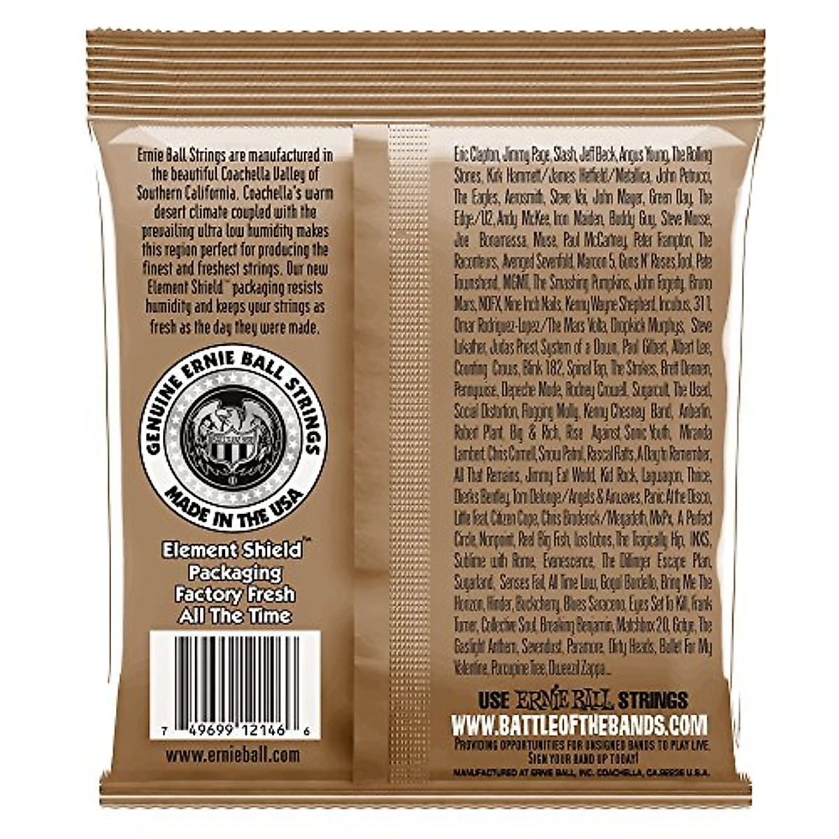 Ernie Ball Earthwood Medium Light Phosphor Bronze Acoustic Guitar Strings, 12-54 Gauge (P02146)