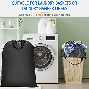 Isink Laundry Bag, 28" x 40" Extra Large Heavy Duty Laundry Bag With Handles, Travel Laundry Bag for Dirty Clothes, Laundry Bag for Traveling, Dirty Clothes Travel Bag, Laundry Bag for Camp (Black)