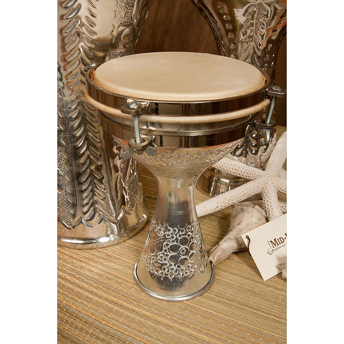 Mid-East Tunable Aluminum Finger Doumbek 5"x8"