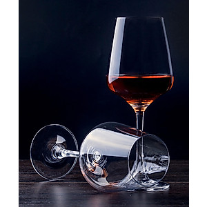 ninesung Wine Glasses Set of 4, Long Stem Wine Glasses, 12 Ounce Crystal White Wine Glasses, Burgundy Wine Glasses, Thin Rim, Large Wine Glasses for Christmas and New Year's Gift