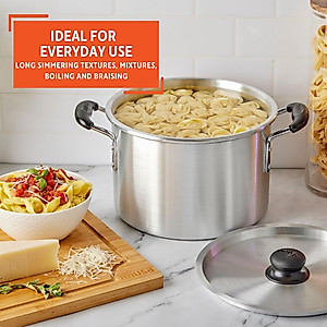 IMUSA USA, Silver IMU-60008 Aluminum Stock Pot with Lid 8 Quart