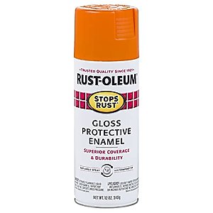 12 oz Rust-Oleum Brands 214084 Orange Stops Rust Protective Enamel Spray Pack of 6