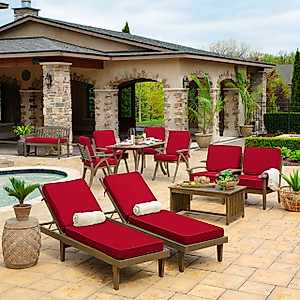 Arden Selections ProFoam Performance Outdoor Deep Seating Cushion Set 24 x 24, Caliente Red