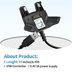 USB Charging Cable for TC77 [Upgraded] Scanner Charger for Zebra TC70 Charger TC72 TC75 TC55 TC77 TC75EK TC700H TC700K TC77HL TC720L TC70x TC75x Charger BT-000318 Battery Charger Data Transfer