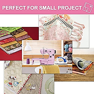 DenniesCare Mini Sewing Machine Handheld Sewing Machine for Beginners Sowing Machine with Extension Table Light Sewing Kit Sewing Products Cherry Blossom Pink