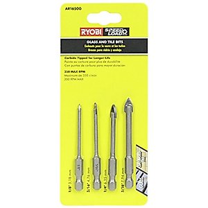 Glass/Tile Hex Shank Bit Set (4-Piece)