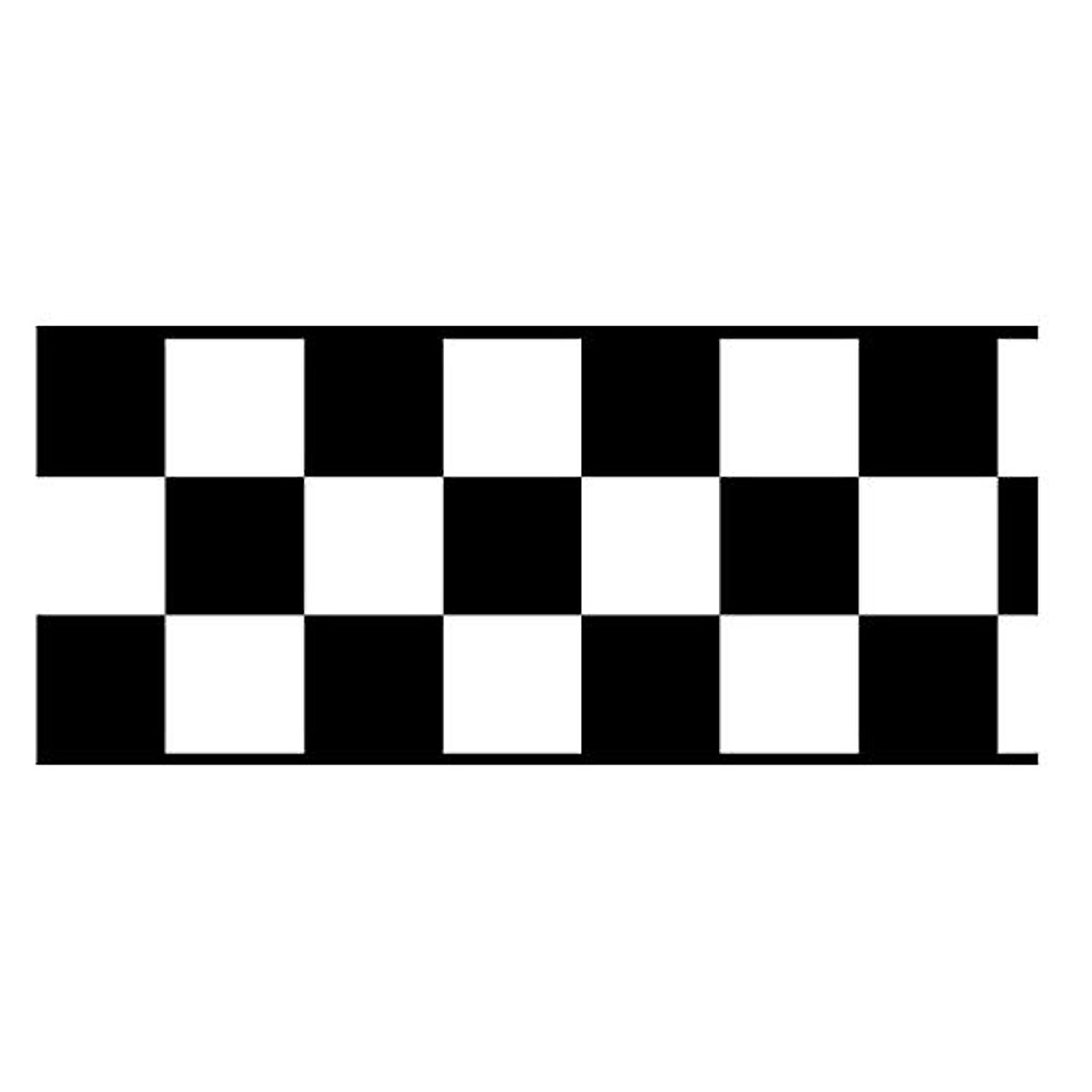Checkered Flag Cars Wallpaper Border-4.5 Inch (Black Edge)