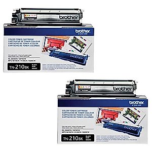 Genuine Brother TN210BK (TN-210BK) Toner Cartridge 2-Pack