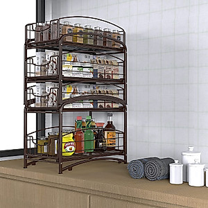 Bextcok Under Sink Organizers And Storage, 2 Tier Pull Out Under Sink Storage For Kitchen With Sliding Drawer, Metal Bathroom Cabinet Organizer Shelf, Pantry Organizers And Storage,Black