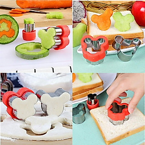 6pcs Mouse Cookie Cutter Set, Fun Sandwich Biscuit Cutter for Kids, Food Grade Stainless Steel Sandwich Cookie Cutters for Kids Baking