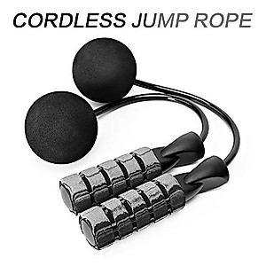 APLUGTEK Jump Rope, Training Ropeless Skipping Rope for Fitness, Adjustable Weighted Cordless Jump Rope for Men Women Kids