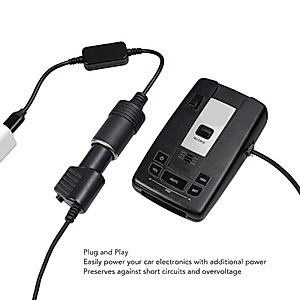 5V USB C Male to 12V Car Cigarette Lighter Socket Female Converter, Power Adapter Converter, for Driving Recorder DVR Dash Camera GPS, 0./11.8in