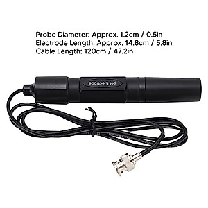 PH Probe, Lightweight Professional 0.00 to 14.00PH PH Sensor for Q9 BNC Plugs (1.2m)