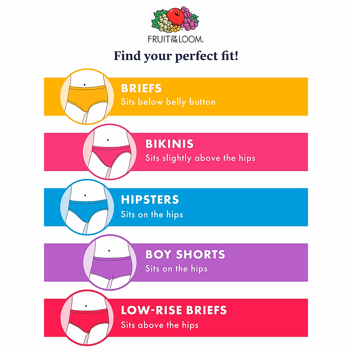 Fruit of the Loom girls Seamless Multipack Underwear, Hipster - 6 Pack Assorted, 8 US