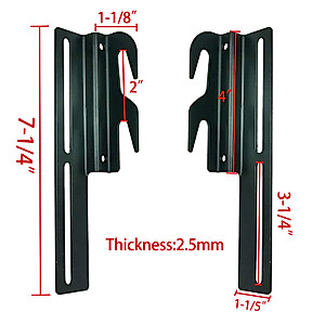 ABSOK Hook On Bed Frame Brackets, 711 Bolt-On to Hook-On Bed Frame Conversion Brackets, 2Pcs Headboard Hook Set with Hardware Hook Plate