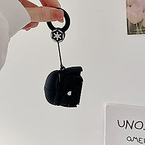 Airpods 3rd Generation Case Cute Cartoon Personality 3D Kawaii Soft Silicone Skin Protector for Teenagers and Children (Black Warrior)