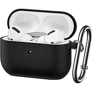for Airpods Pro 2nd Generation Case Cover 2022, Soft Silicone Skin Cover Shock-Absorbing Protective Case with Keychain for New Apple Airpods Pro Case [Front LED Visible]