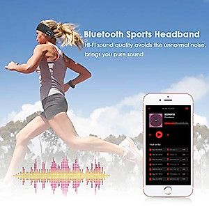 Sleeping Headband Bluetooth Wireless Headphones with Mic, Sleeping Headphones Music Headband, Ultra-Soft Headband for Side Sleepers Workout Running Jogging