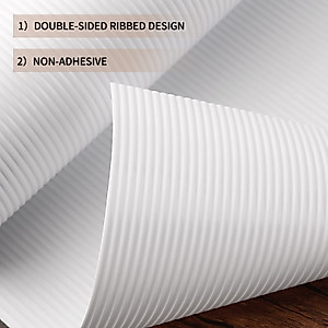 White Kitchen Cabinet Liner, 24inch Wide x 288 Inch Waterproof Shelf Liner, EVA Non-Adhesive Kitchen Drawers Liners for Shoe Cupboards, Shelves, Closet and Pantry