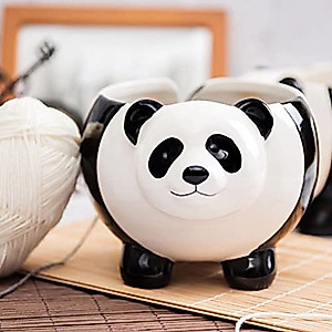 jojofuny Yarn Bowl with Hole for Knitting Needles Cartoon Panda Shaped Yarn Bowl Holder Knitting Wool Storage Basket for Craft Crochet Kit Organizer