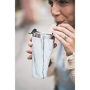 Simple Modern Slim Cruiser Tumbler Flip Lid | Reusable Replacement Press in Lid for Insulated Travel Mug Stainless Steel Water Bottle | Slim Cruiser Collection | Clear