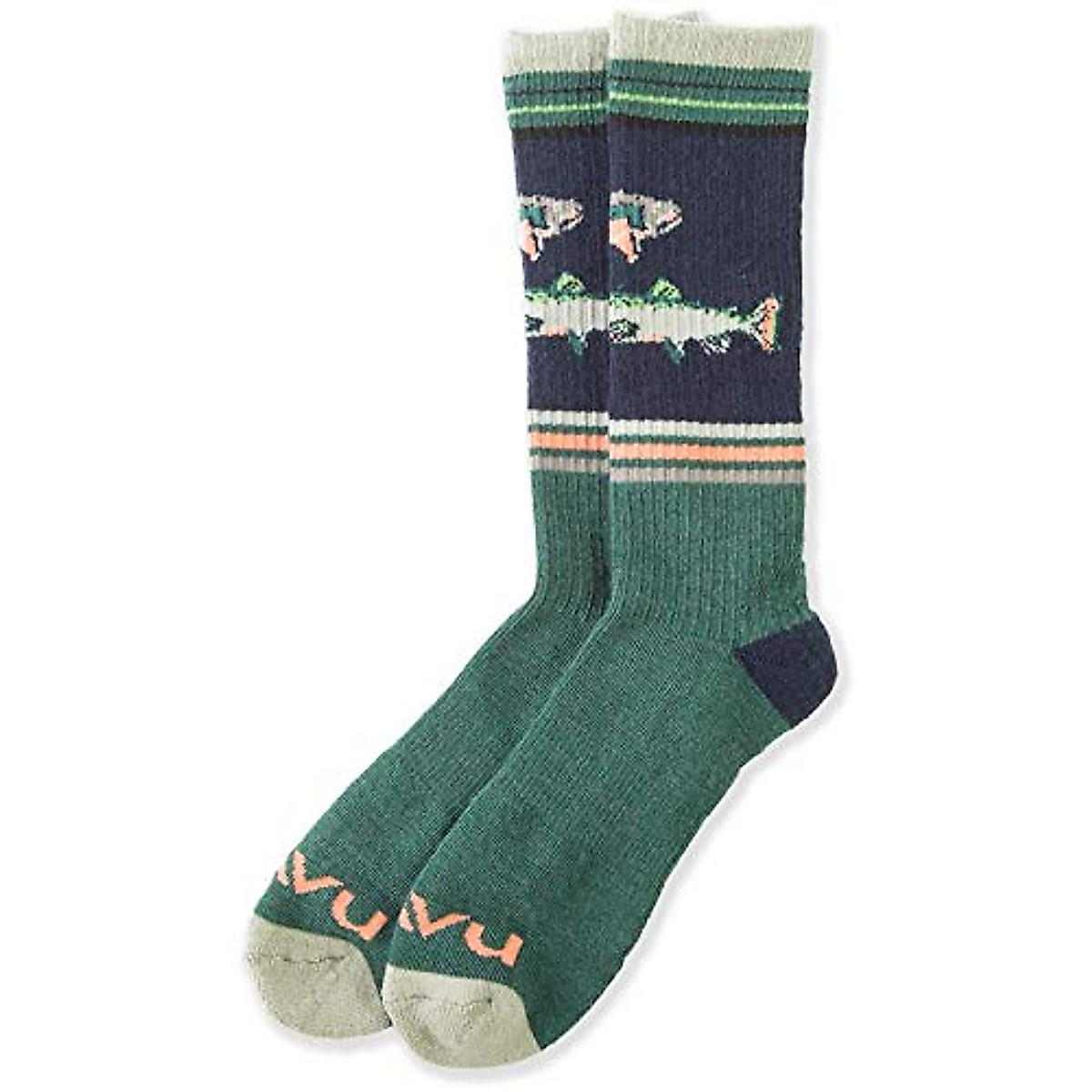 KAVU Moonwalk Mid Crew Socks: Comfort and Durability for Your Active Lifestyle - Go Fish