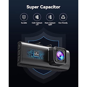 REDTIGER 4K Dash Cam Front and Rear, Touch Screen 3.18 Inch, Voice Control, 5.8GHz WiFi Car Dash Camera with 64GB Card, GPS, UHD 2160P Night Vision, WDR, Emergency Lock, Parking Monitor (F7N Touch)