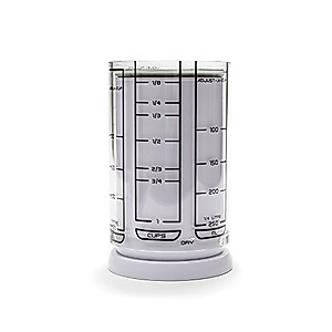 KitchenArt 1 Cup Adjust-A-Cup, Plastic, White