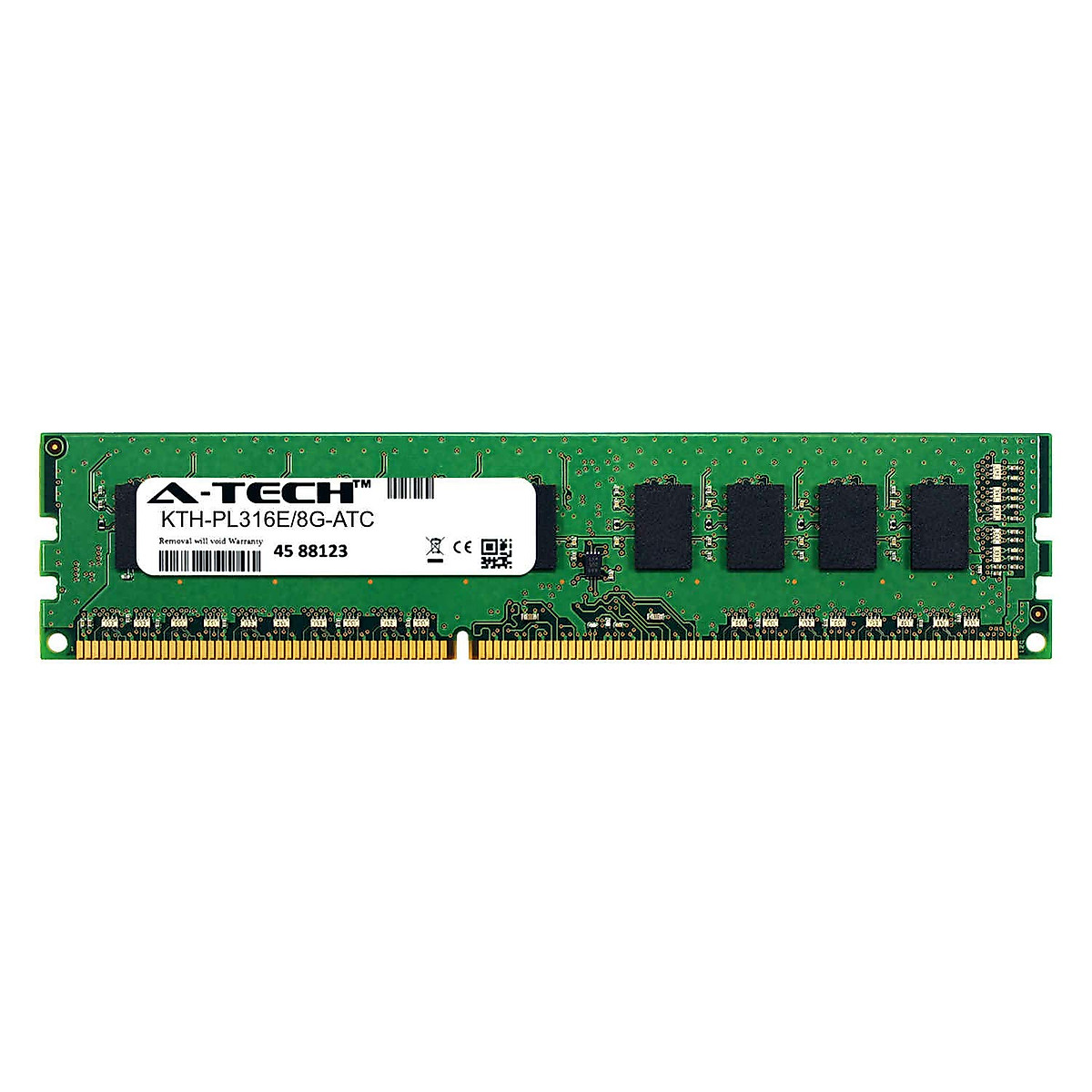 A-Tech 8GB Replacement for Kingston KTH-PL316E/8G - DDR3 1600MHz PC3-12800 ECC Unbuffered UDIMM 2rx8 1.5v - Single Server Memory Ram Stick (KTH-PL316E/8G-ATC)