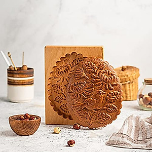 Fench Funny Wooden Cookie Molds for Baking, Carved Wooden Gingerbread Cookie Mold, Cookie Mold Cutter, Kitchen Wooden Cookie Mold for Party (Birds, 3.94x3.94x1.18inch)