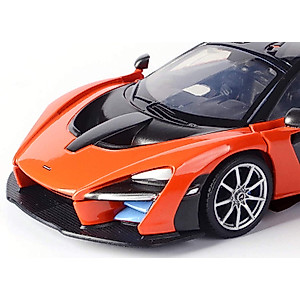 McLaren Senna Orange Metallic and Black Timeless Legends 1/24 Diecast Model Car by Motormax 79355