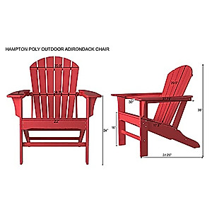 LuXeo LUX-1518-NAVY2T Hampton Adirondack 3-Piece Set, Navy