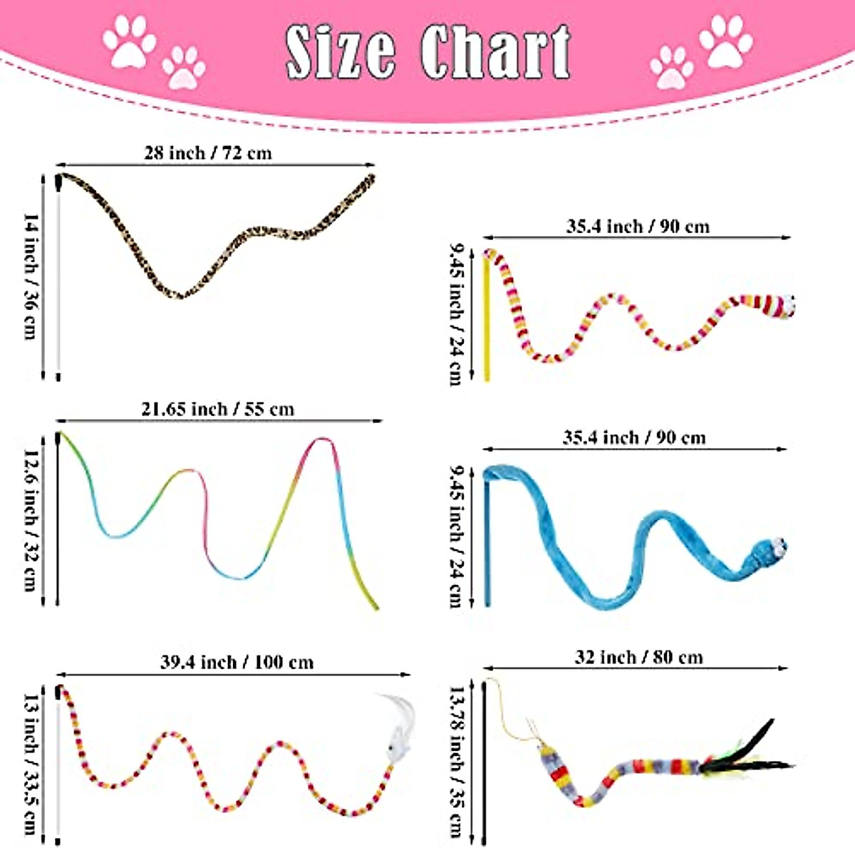 6 Pieces Cat Toys Interactive Cat Wand Toys with Feather and Bell Safe Cat Teaser Catcher Stick Toy Colorful and Sounding Christmas Wand Toys for Cats Kittens Training Pets Exerciser