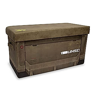 HALO Ammo Crate Collapsible Storage Bin Chest with Lid | Fabric Basket Container with Handles, Cubby Cube Closet Organizer | Video Game Gifts And Collectibles | 24 x 12 Inches