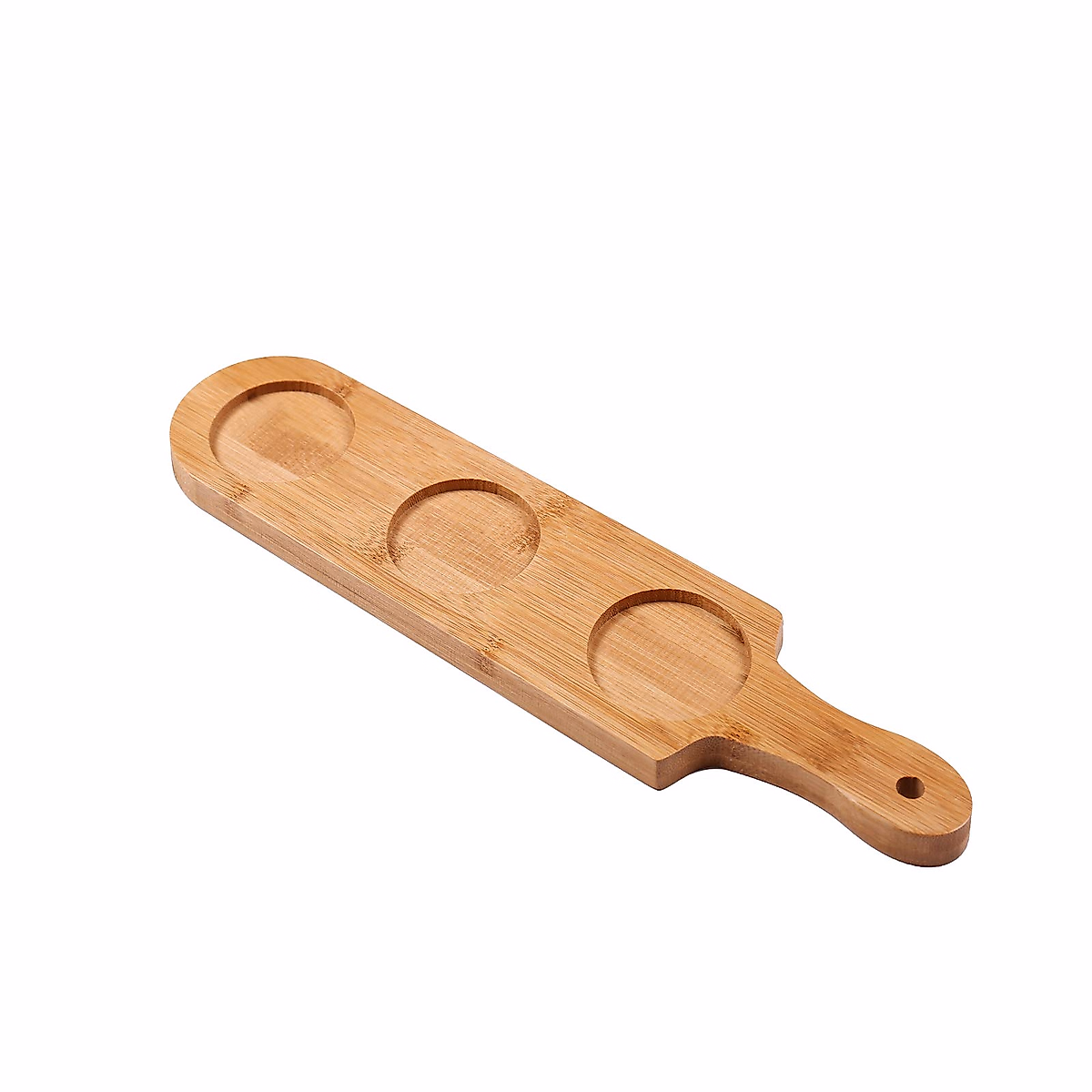 HinLot 2.7 inches Dia Base Beer Tasting Flight Set Wine Glasses Flight Boards Jars Serving Paddles (Round, 1) 3.5Wx15.5L