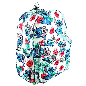 Wondapop Disney Lilo & Stitch 17 Inch Deluxe Backpack with Laptop Compartment (White)