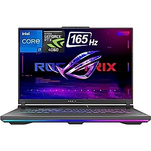 ASUS 2023 Newest ROG Strix G16 Gaming Laptop, 16" FHD 165Hz Display, 13th Gen Intel Core i7-13650HX (14-Core), NVIDIA GeForce RTX 4060, 64GB RAM, 2TB SSD, Wi-Fi 6E, Bluetooth, 4 Zone RGB, Windows 11