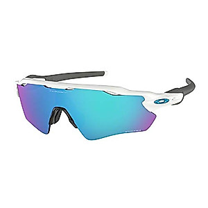 Oakley Radar EV Path OO9208 920873 38M Polished White/Prizm Sapphire Sunglasses For Men+BUNDLE Accessory Leash Kit + BUNDLE with Designer iWear Complimentary Care Kit