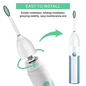 Toothbrush Heads for Philips Sonicare Replacement Brush Heads Medium Soft Dupont Bristles Electric Toothbrush Replacement Heads Fit E-Series Essence Xtreme Elite Advance and CleanCare, 6 Pack