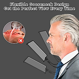 Hands Free 9.4"x6.7" Full-Page 5X Magnifying Glass for Reading, Large Lighted Magnifier with 50 LED Lights, Flexible Gooseneck Magnifier for Neck Wear Repair Sewing Low Vision Elderly